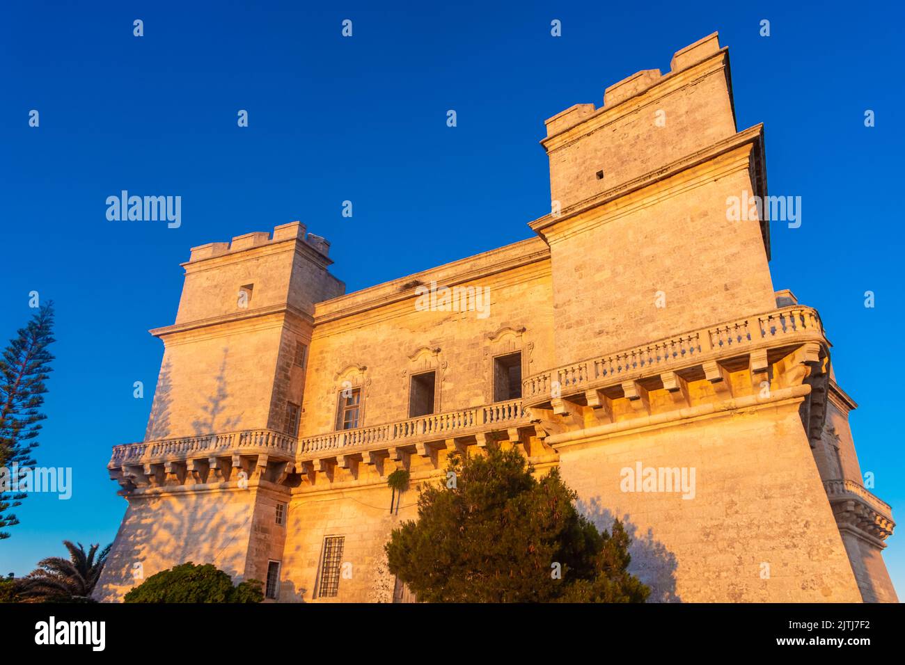 The Selmun Palace of Mellieha at sunset, Malta Stock Photo - Alamy