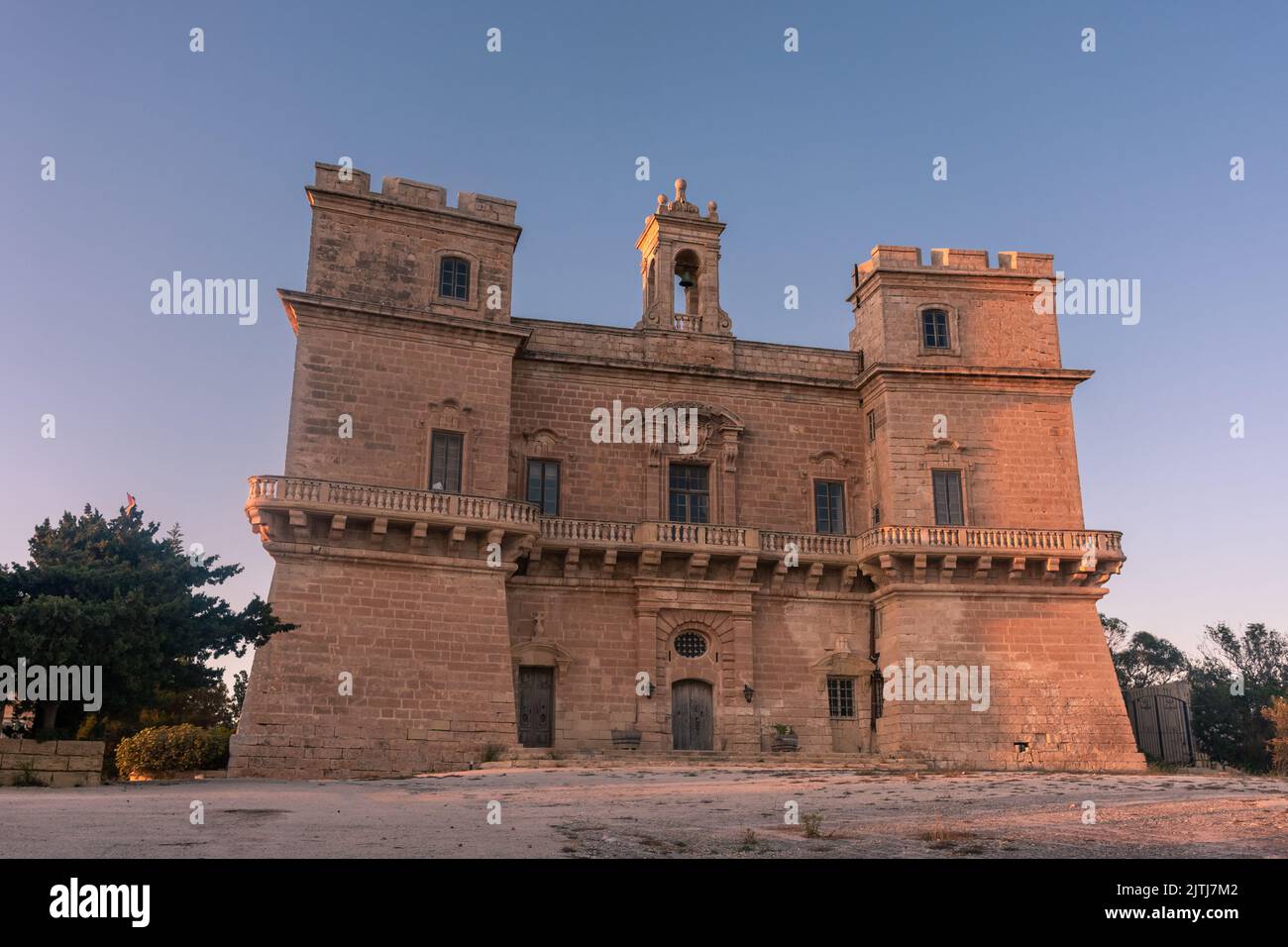 The Selmun Palace of Mellieha at sunset, Malta Stock Photo - Alamy