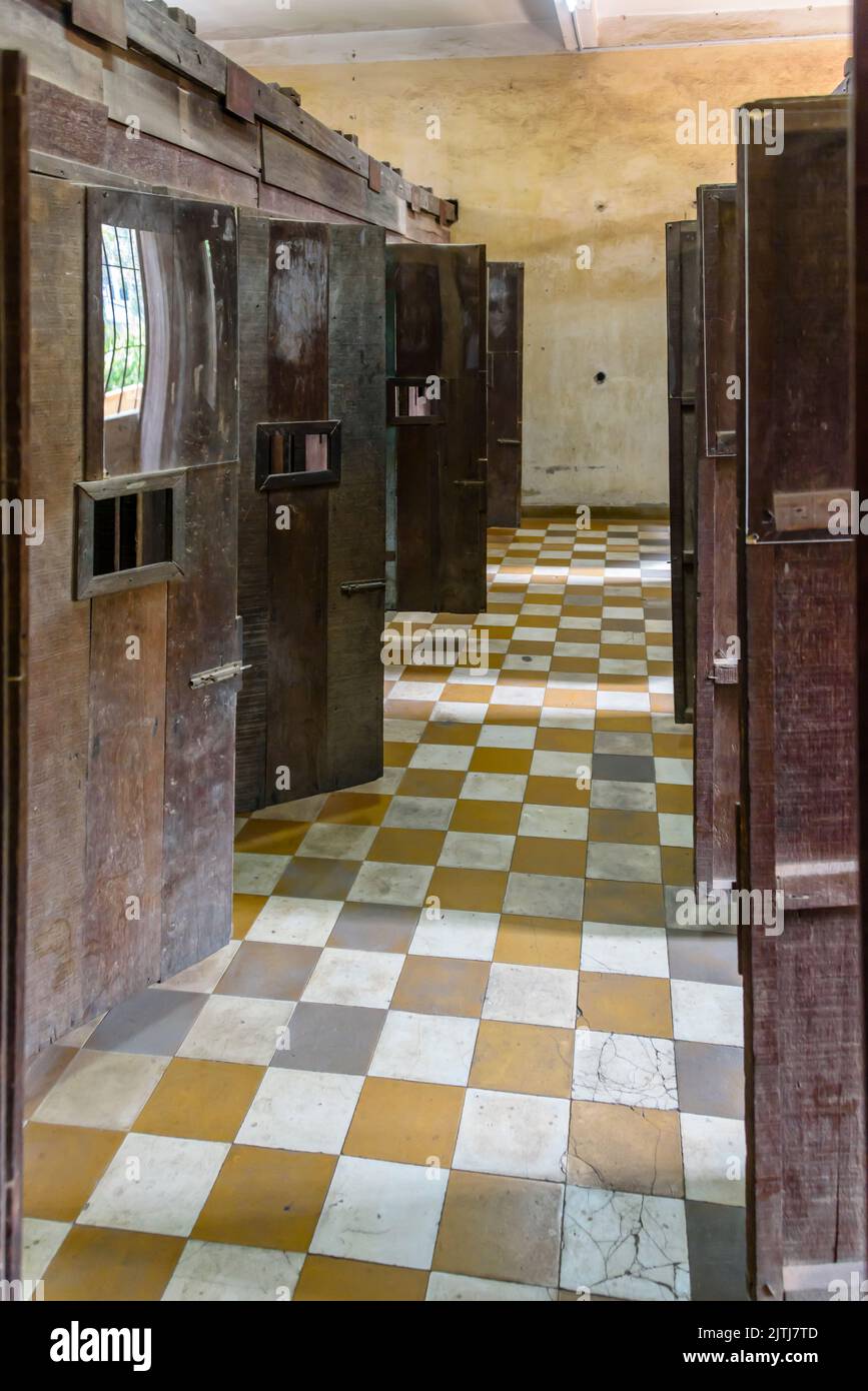 at the Tuol Sleng Genocide Museum, Phnom Penh, where the Khmer Rouge ...