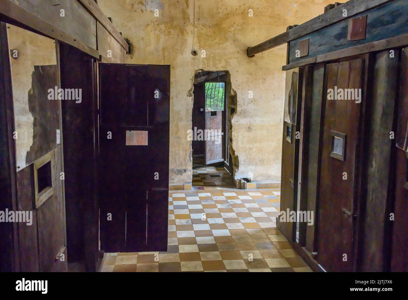 at the Tuol Sleng Genocide Museum, Phnom Penh, where the Khmer Rouge ...