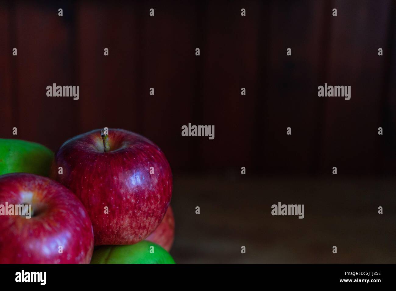 portraits of apples. concept of stacked fruits Stock Photo - Alamy