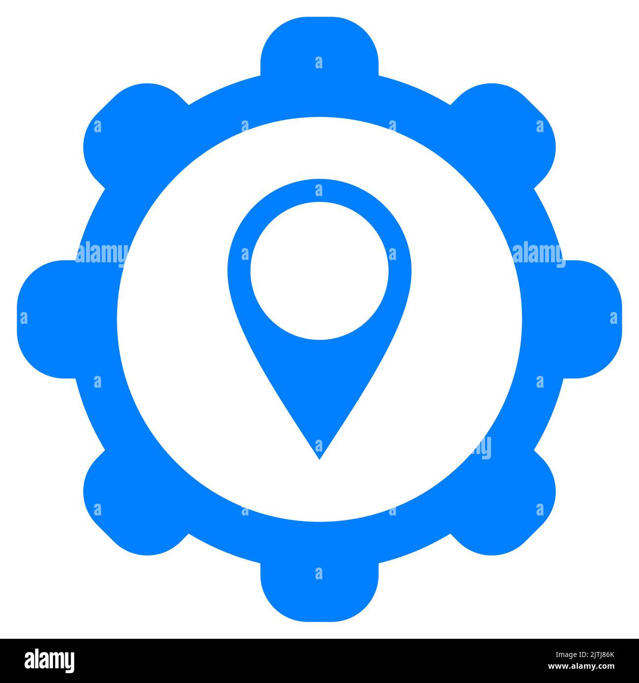 Location pin and wheel Stock Photo - Alamy