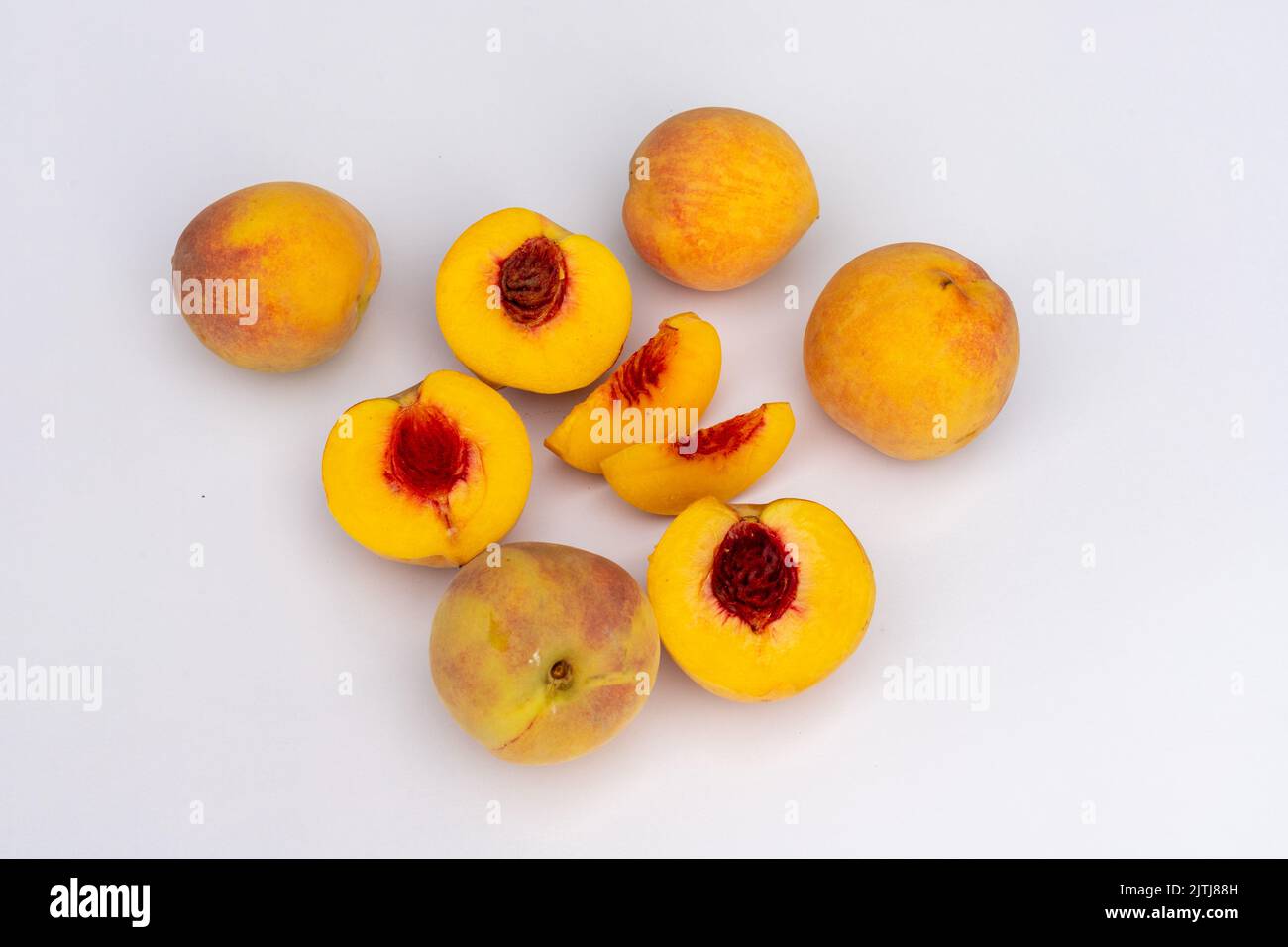 Isolated peach cut seed hi-res stock photography and images - Alamy