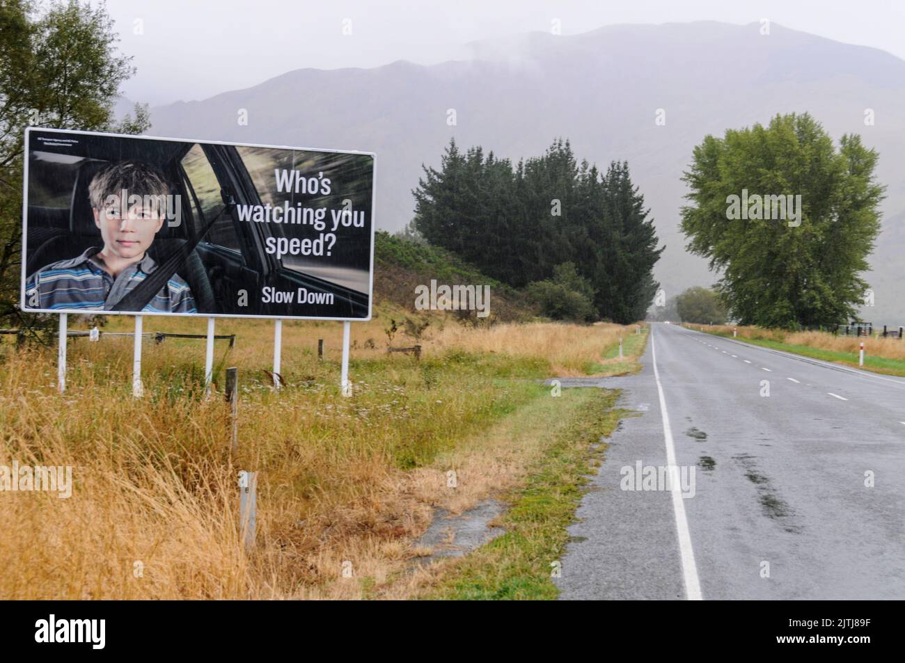 New Zealand road sign Stock Photo - Alamy