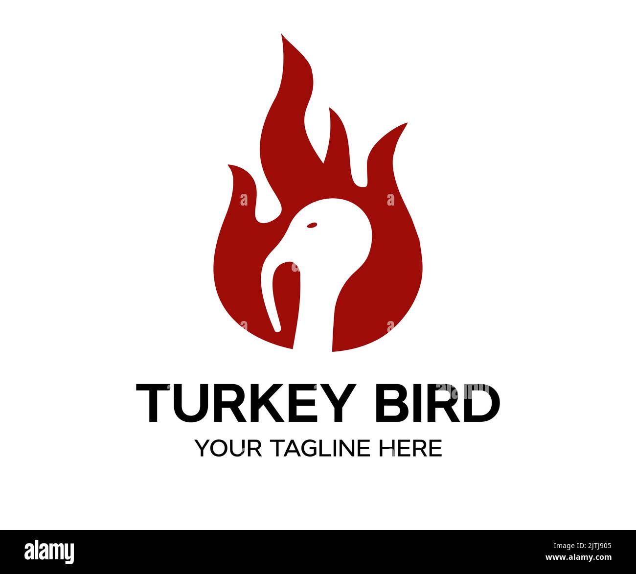 Rustic fire turkey bird logo, hen flame hot logo design. Hot and spicy ...