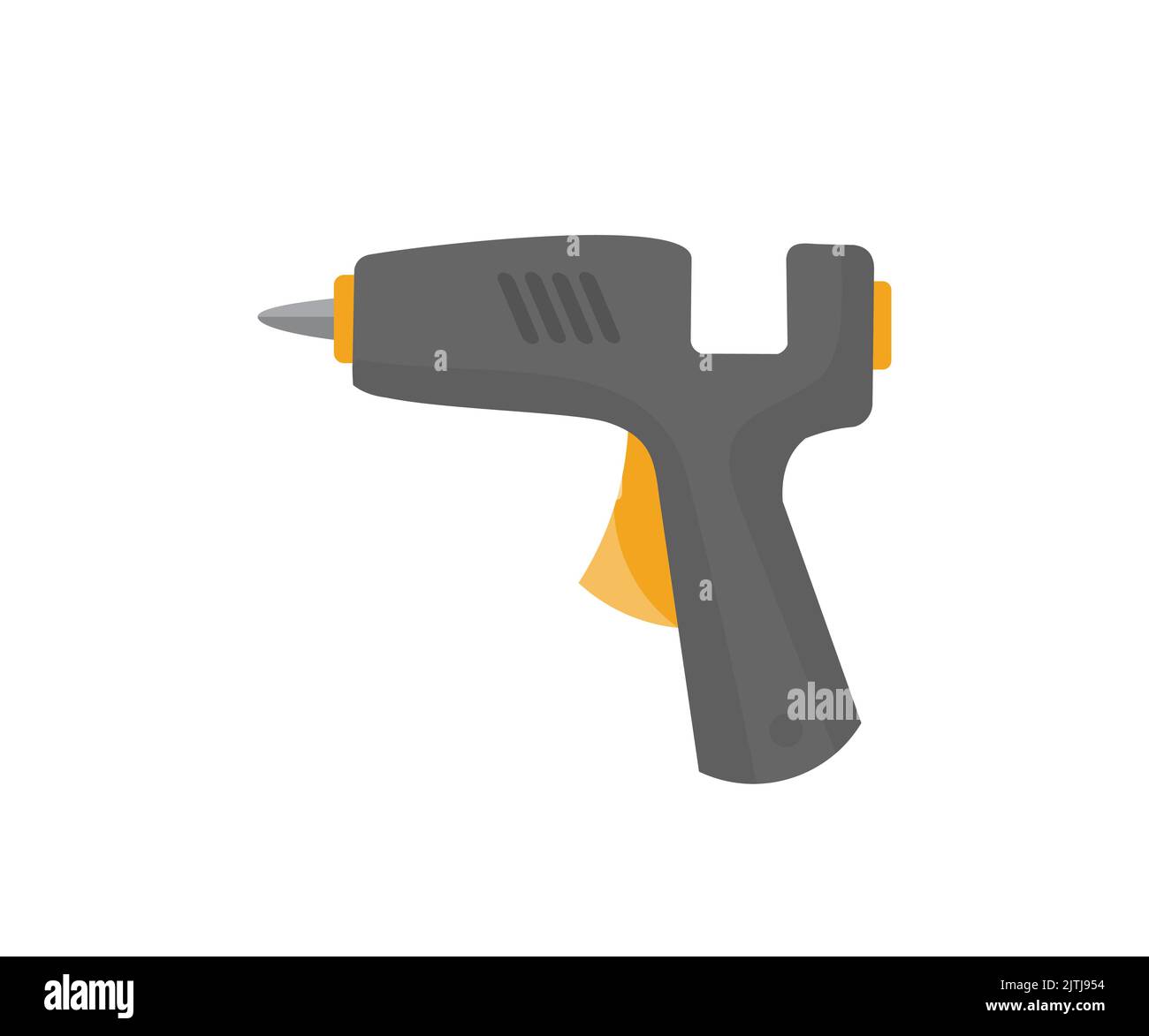 Electric hot glue gun logo design. Gun black plastic for art craft ...