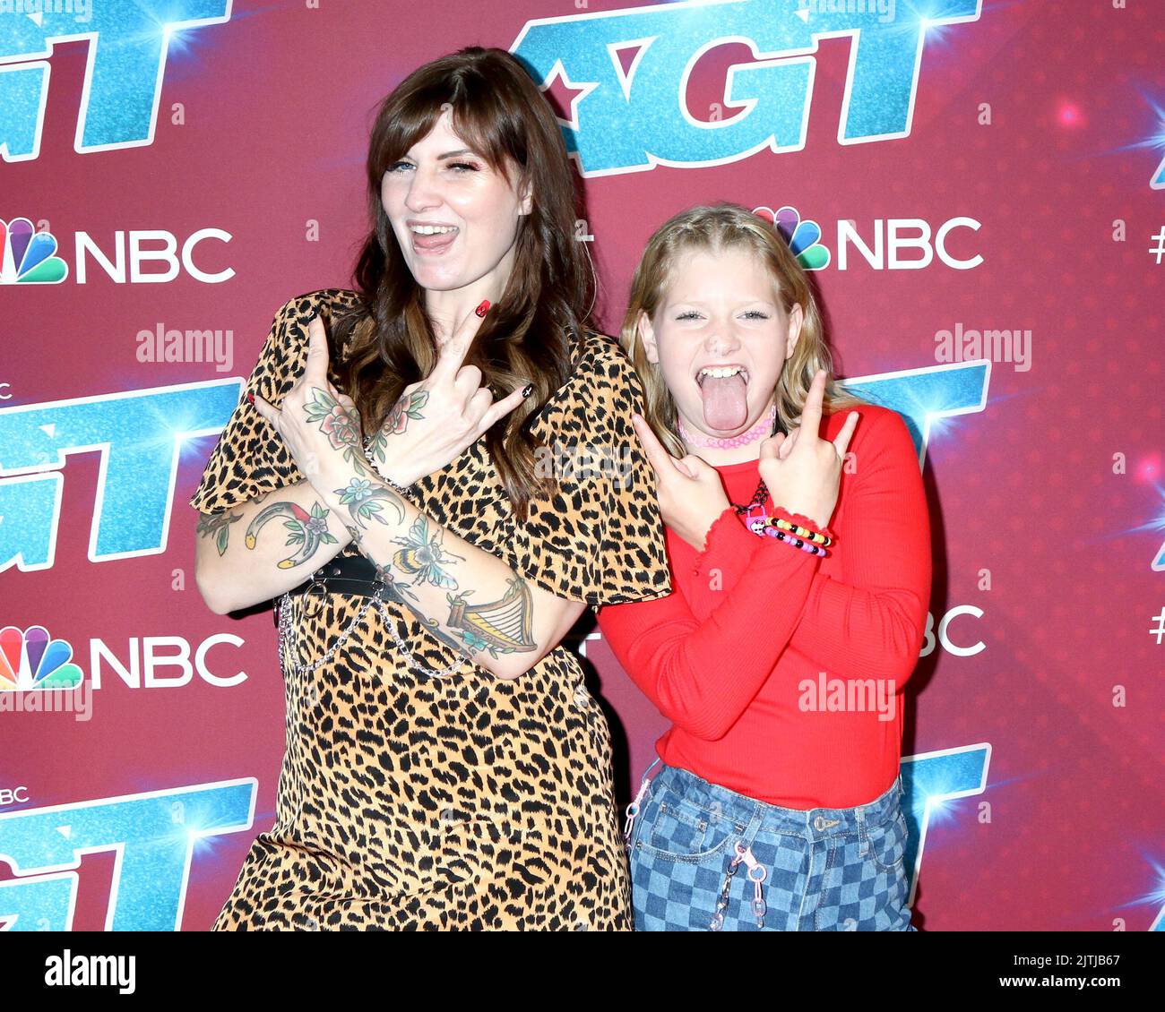 LOS ANGELES - AUG 30: Hannah Lumber, Harper Jerret at the America's Got ...