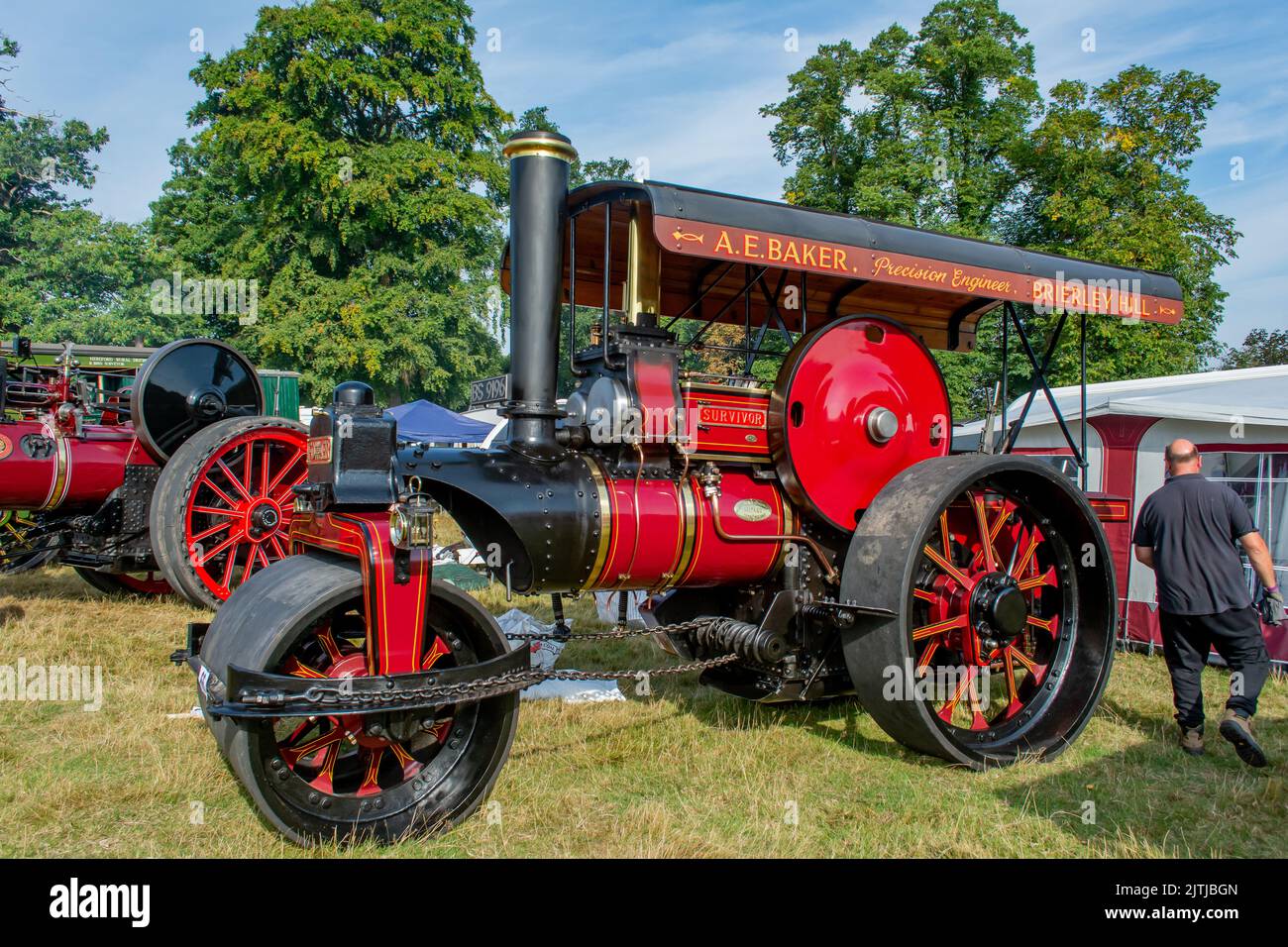 Salop/Shrewsbury steam fair, held at Onslow Park Shrewsbury. A wide ...