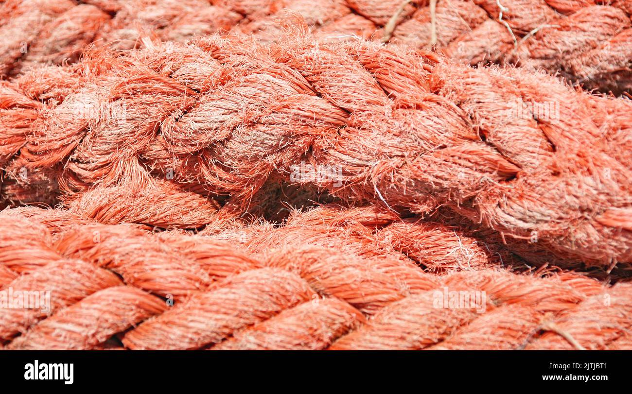 Thick ropes for backgrounds and textures Stock Photo - Alamy