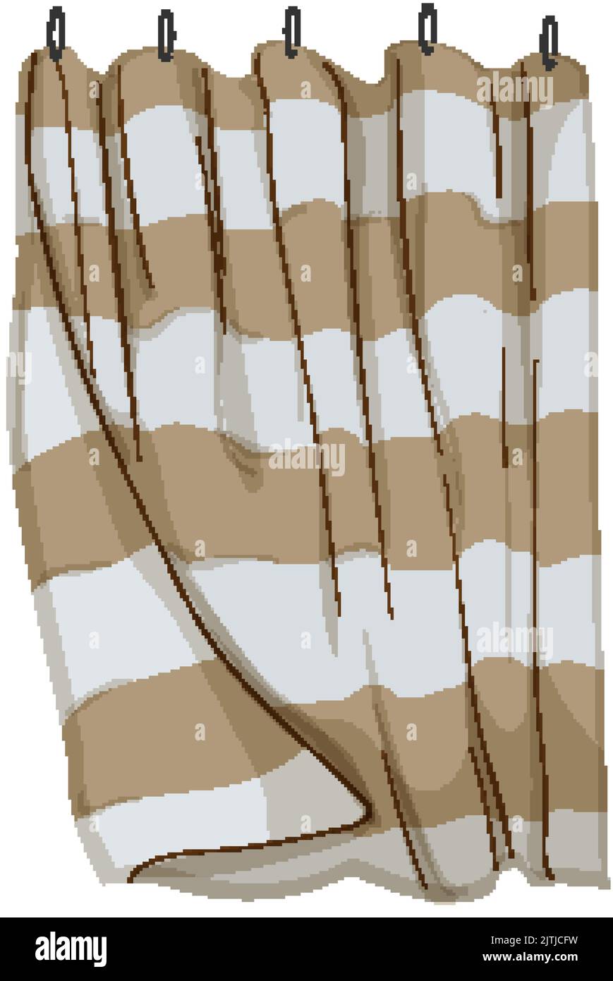 house shower bathroom curtain cartoon vector illustration Stock Vector ...