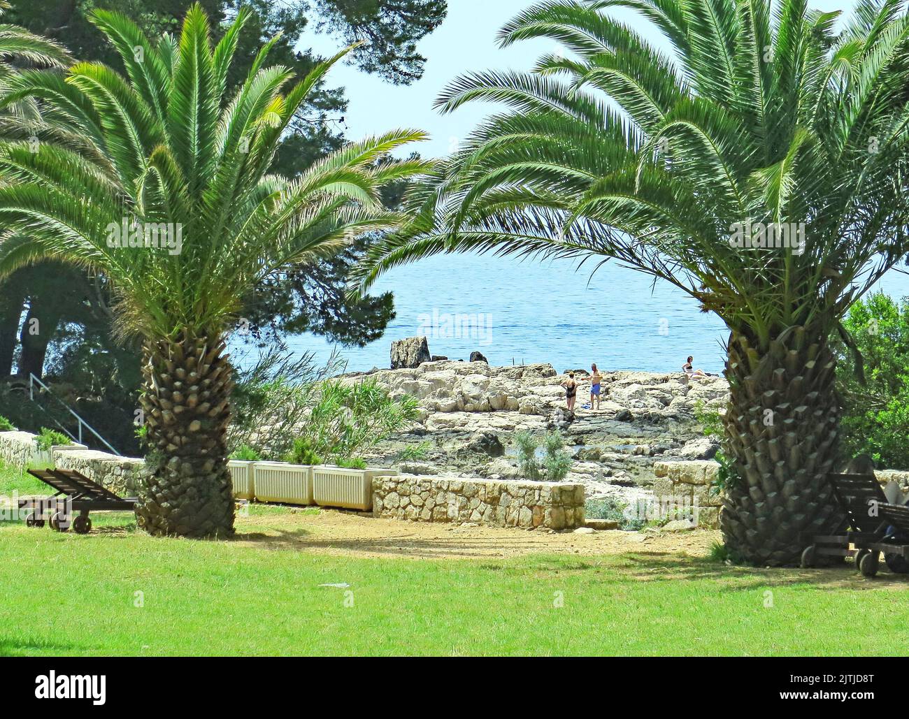 Port and coast of the island of Lokrum in Croatia, Europe Stock Photo ...