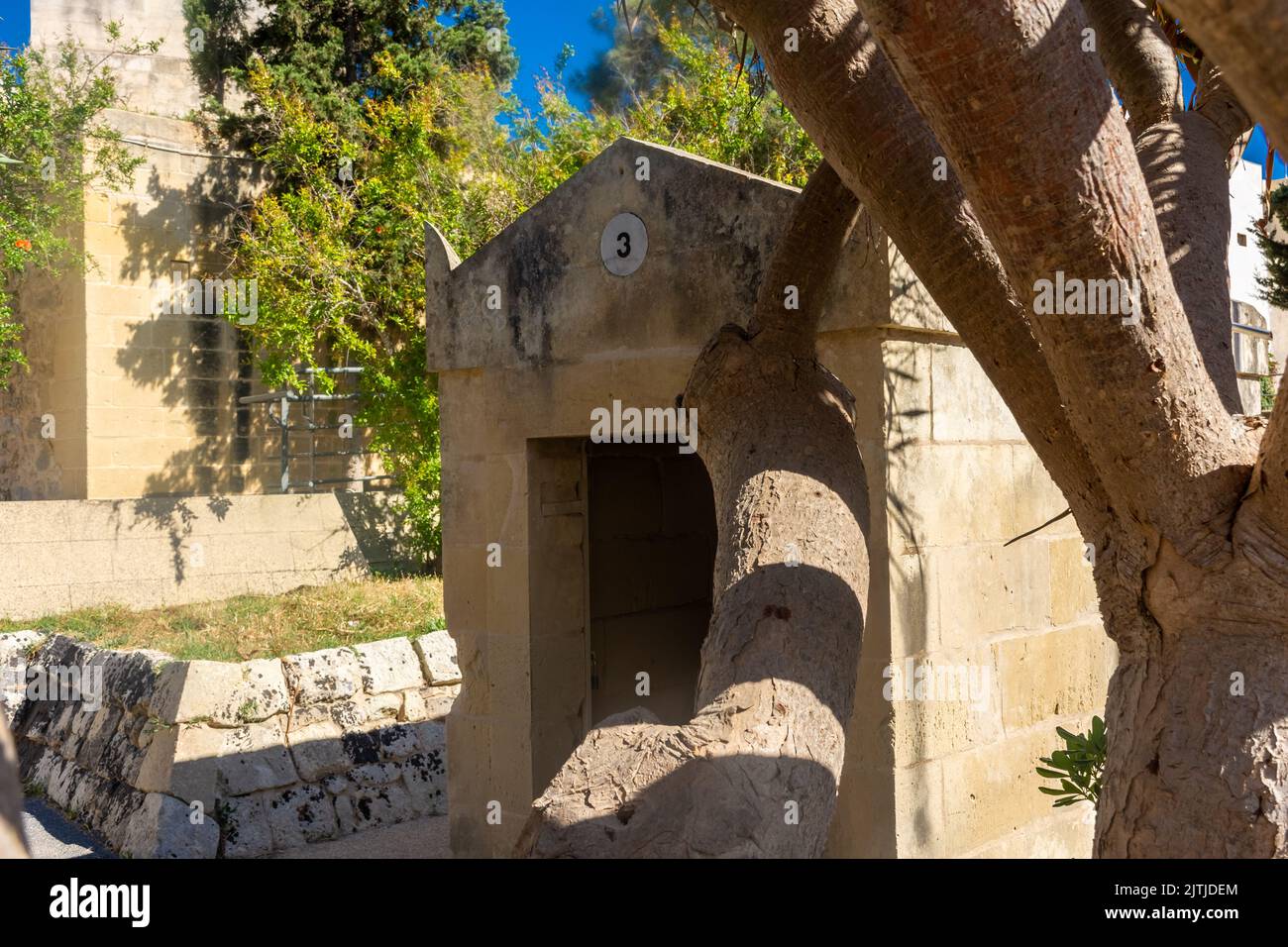 Archaeological site of the roman catacombs of Rabat, Malta Stock Photo ...