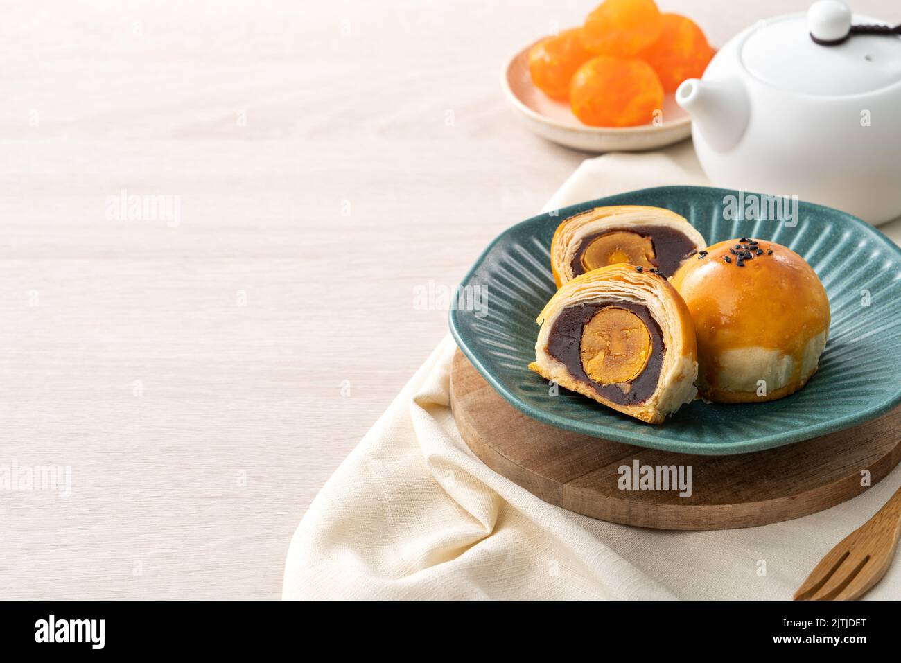 Design concept of Moon cake yolk pastry, mooncake for Mid-Autumn ...