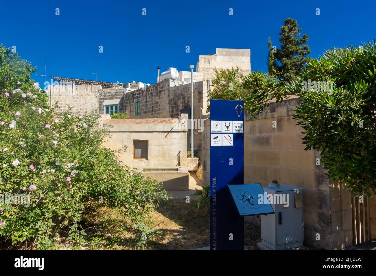 Archaeological site of the roman catacombs of Rabat, Malta Stock Photo ...