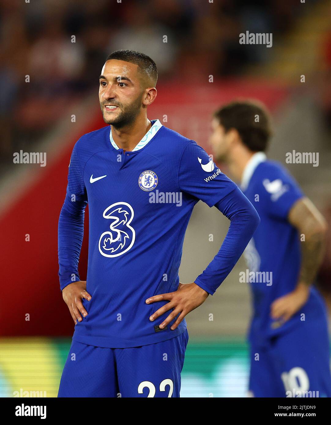 Southampton, England, 30th August 2022. Hakin Ziyech of Chelsea during ...
