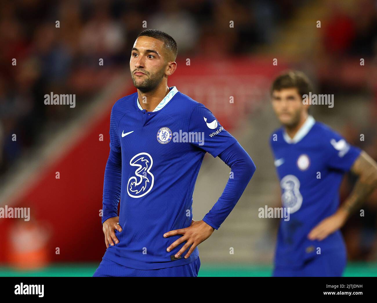 Southampton, England, 30th August 2022. Hakin Ziyech of Chelsea during ...