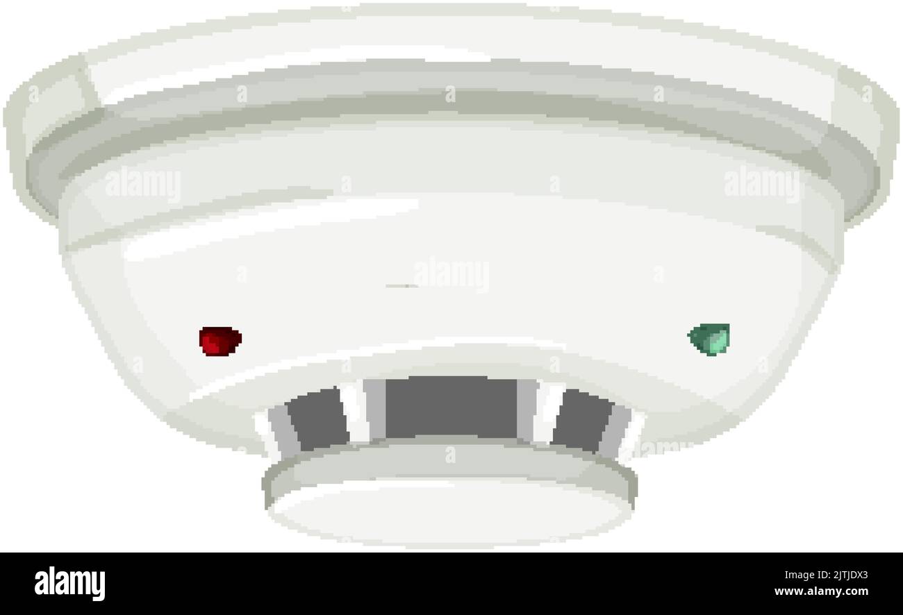 fire smoke detector cartoon vector illustration Stock Vector Image ...