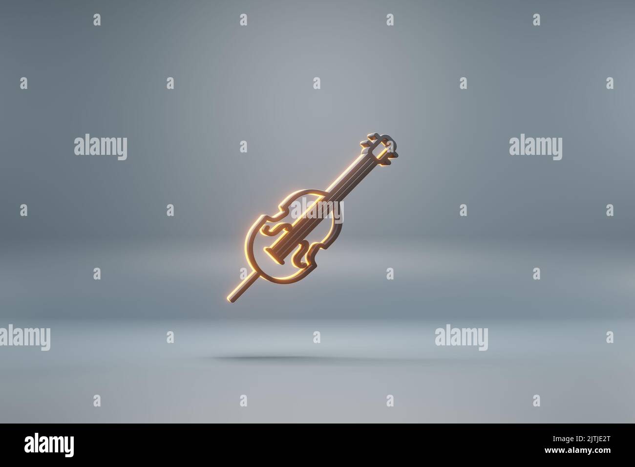 Beautiful black Inclined Cello with yellow light symbol icons on a blue ...