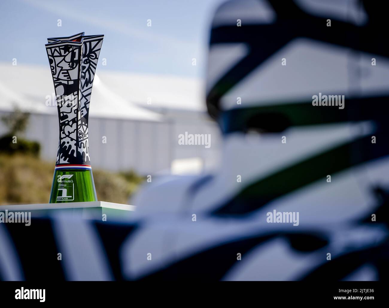 2022-08-31 12:03:26 ZANDVOORT - The F1 Trophy at the Zandvoort circuit ...