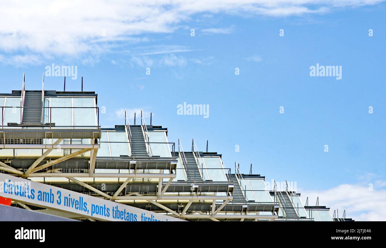architectural detail of the roof of the urban forest of the Parc Forum ...