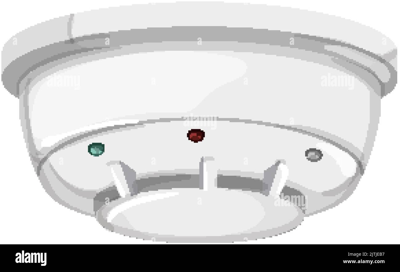 home smoke detector cartoon vector illustration Stock Vector Image ...