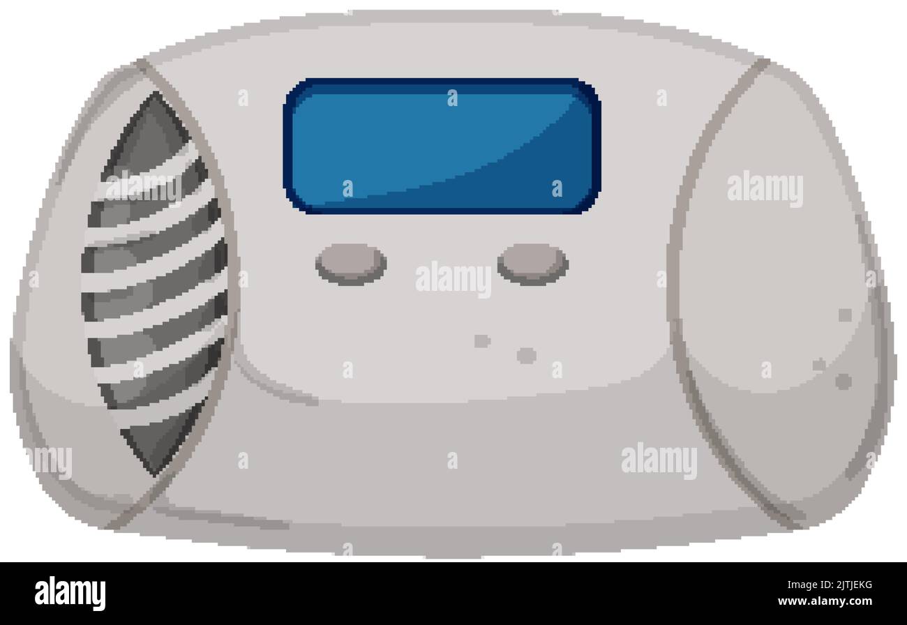 system smoke detector cartoon vector illustration Stock Vector Image ...