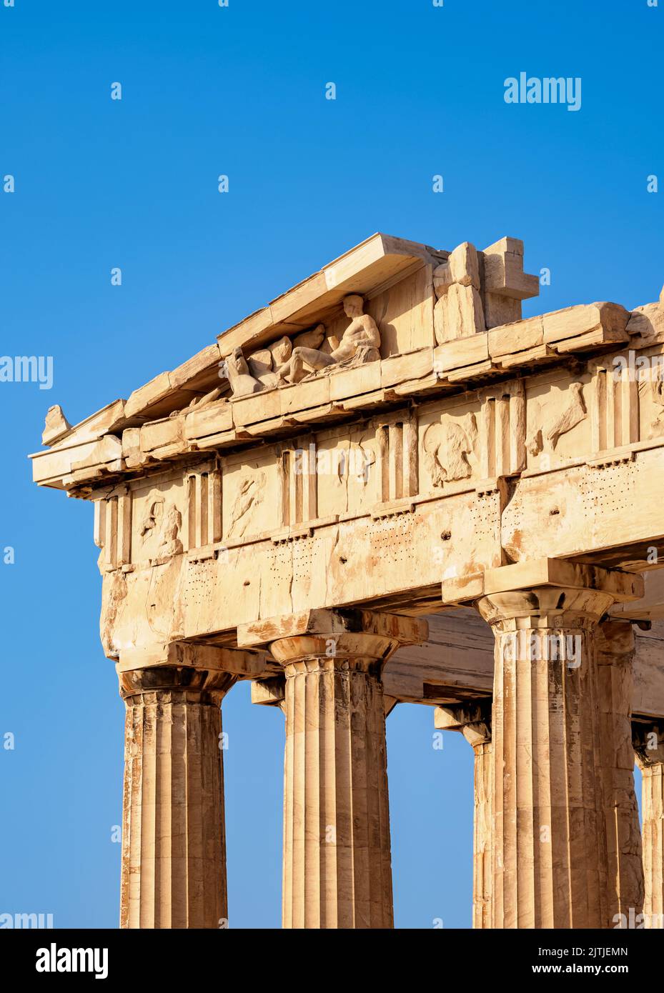 Parthenon, detailed view, Acropolis, Athens, Attica, Greece Stock Photo ...