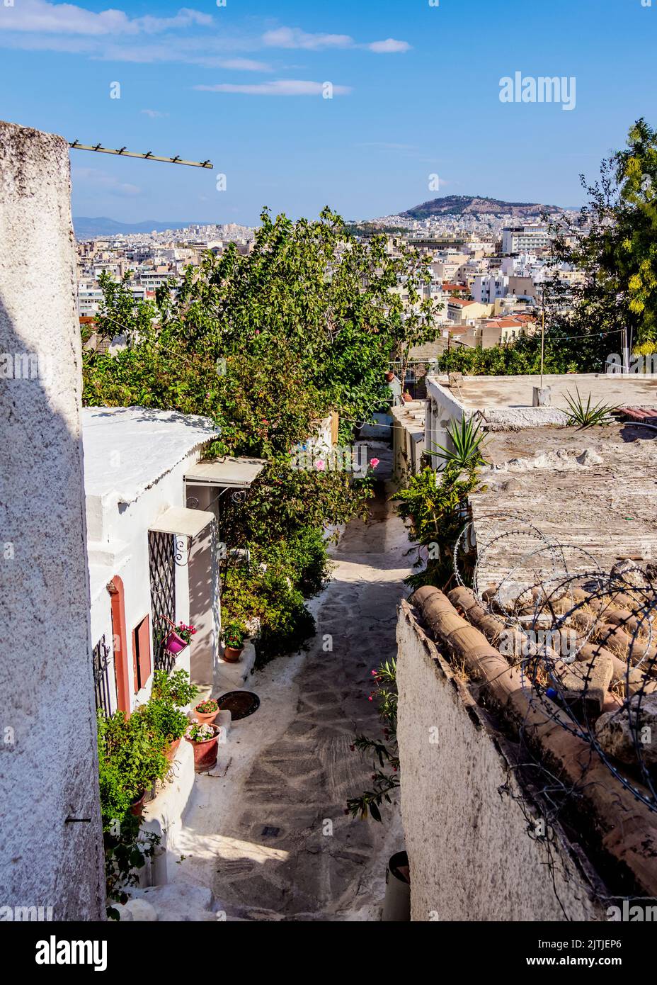 Anafiotika Neighborhood, Athens, Attica, Greece Stock Photo - Alamy