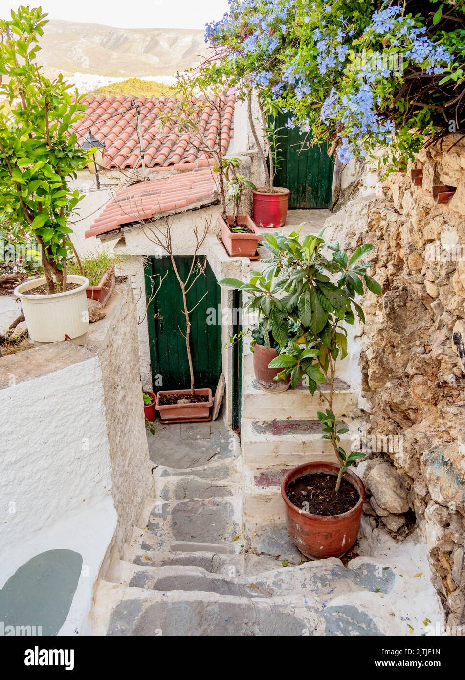 Anafiotika Neighborhood, Athens, Attica, Greece Stock Photo - Alamy