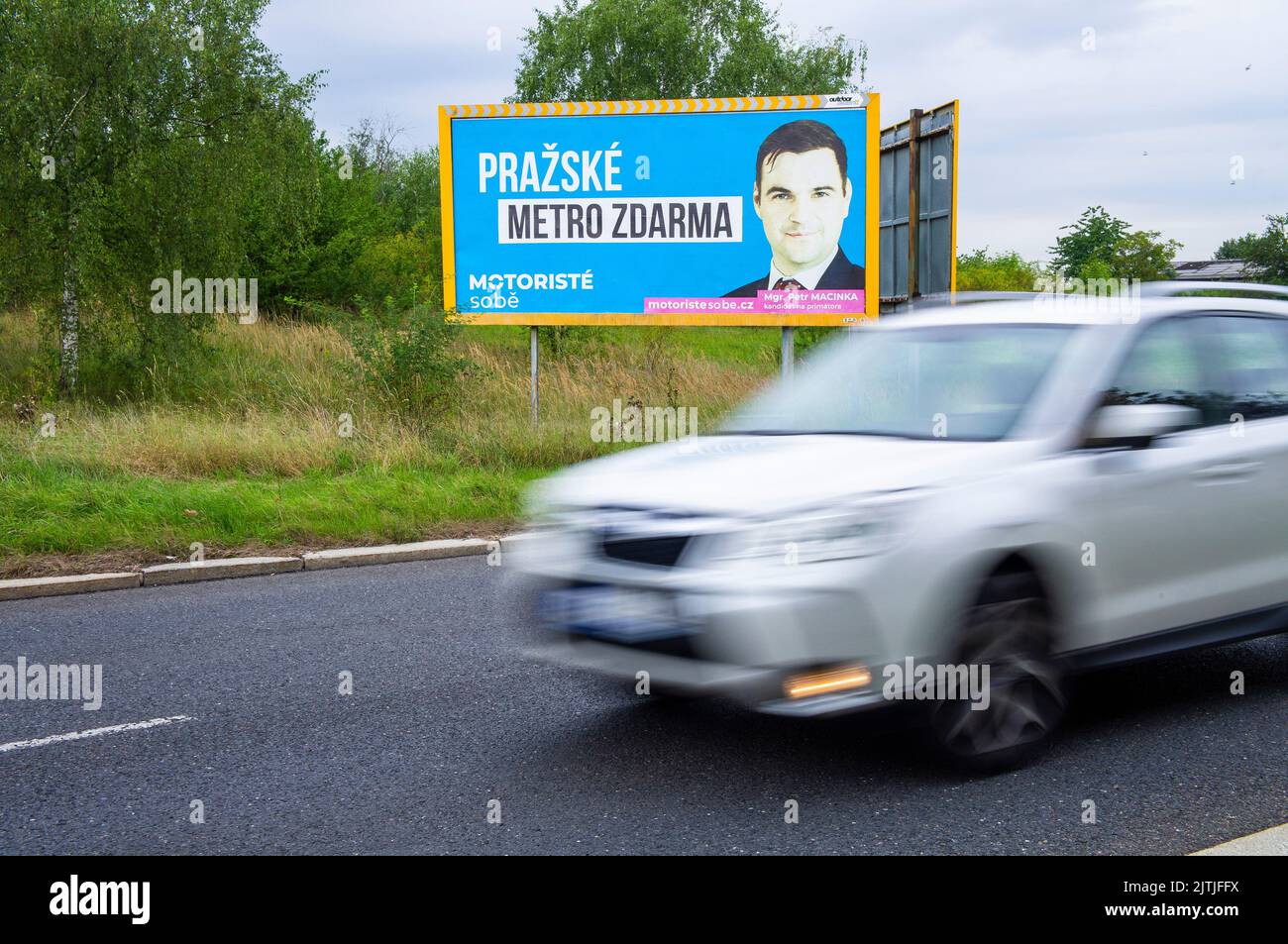 Big board (billboard) of political party Motorists themselves ...