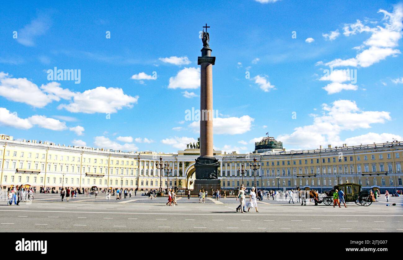 Rostral column in a gardens of Saint Petersburg, Russian Federation ...