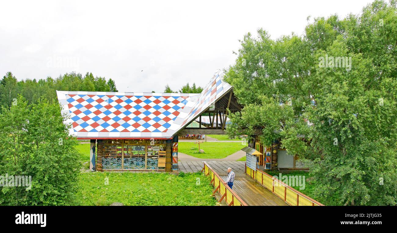 Panoramic Mandrogi, Russian Federation, Russia Stock Photo - Alamy