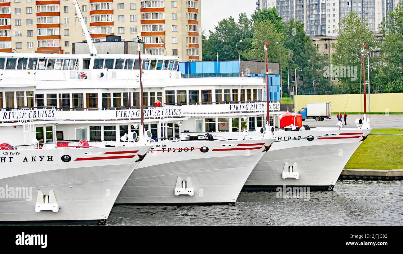 Navigable river transport in Saint Petersburg in the Russian Federation ...