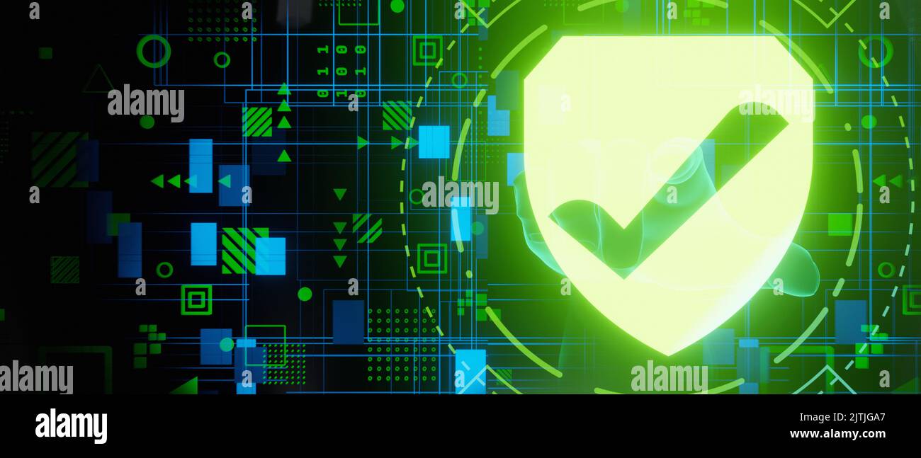 Cybersecurity Concept The Zero Trust Architecture Security Model 3d