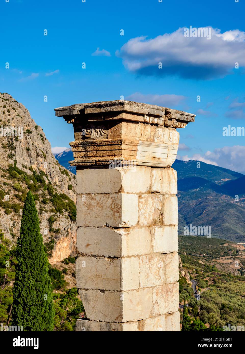 Delphi Archaeological Site, detailed view, Delphi, Phocis, Greece Stock ...