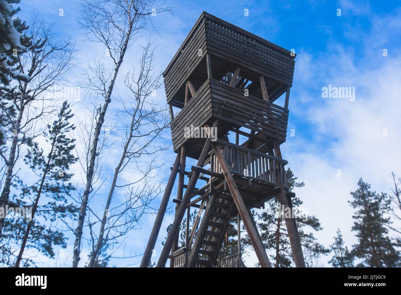 Repovesi National Park, aerial winter view, landscape view of a finnish ...