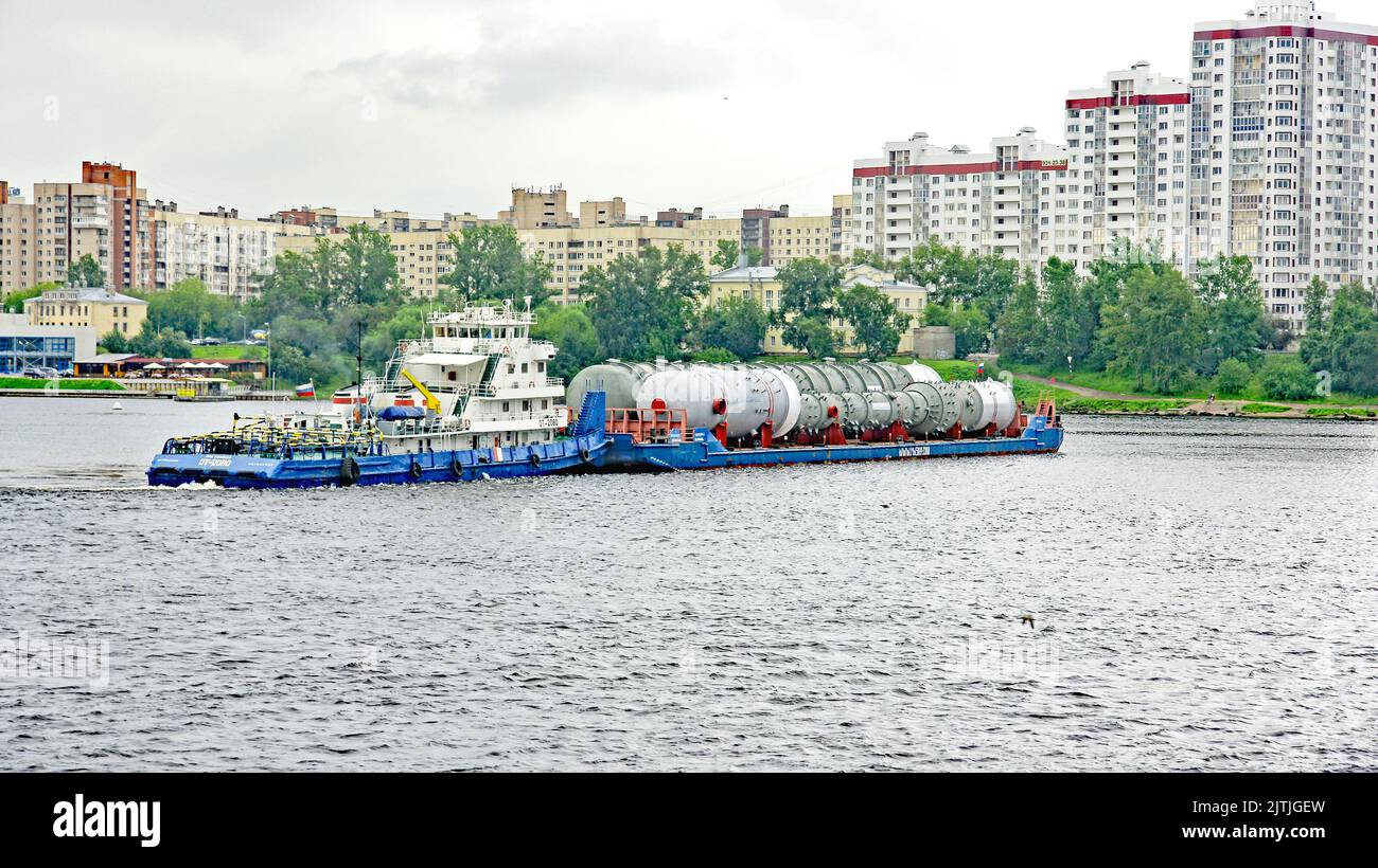 Navigable river transport in Saint Petersburg in the Russian Federation ...