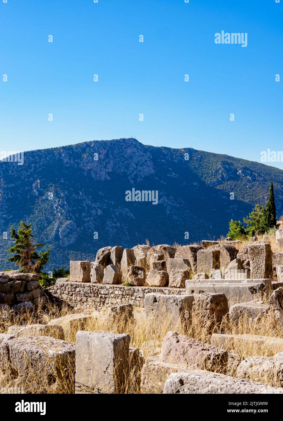 Delphi Archaeological Site, Delphi, Phocis, Greece Stock Photo - Alamy
