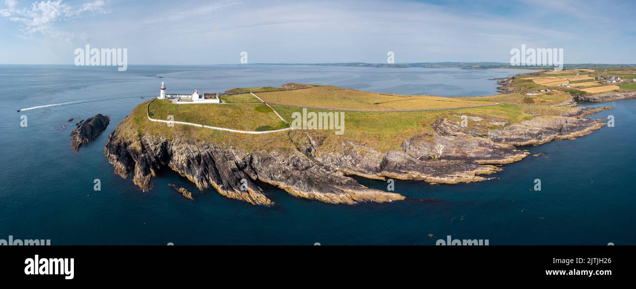 aerial panorama landscape view of the Galley Head Lighthouse in County ...