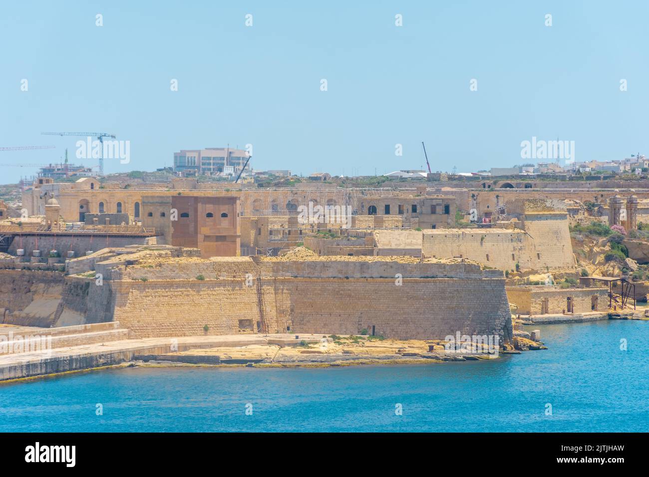 View of Fort Ricasoli from Valletta, Malta Stock Photo - Alamy