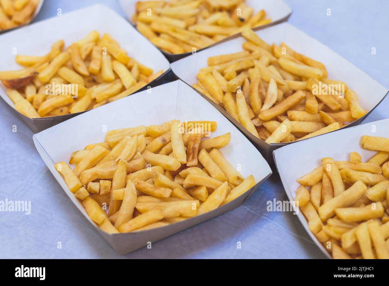 Cardboard food boxes for fast food with the french fries and burgers ...