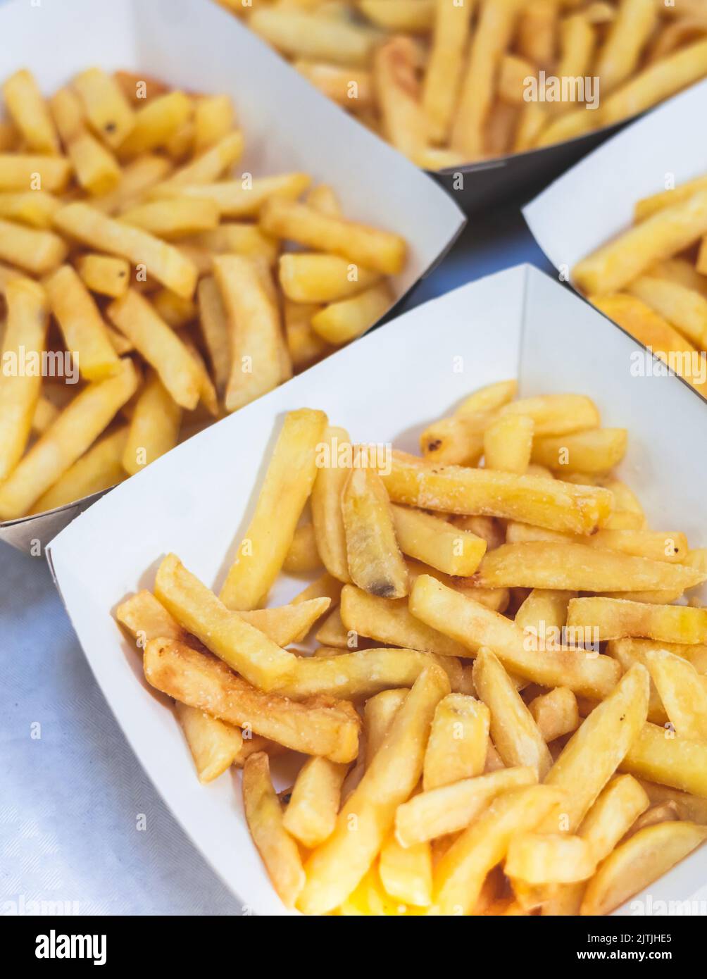 Cardboard food boxes for fast food with the french fries and burgers ...