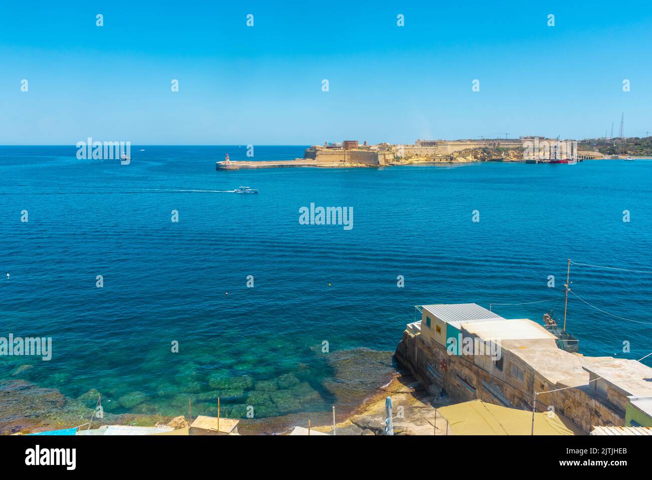 View of Fort Ricasoli from Valletta, Malta Stock Photo - Alamy