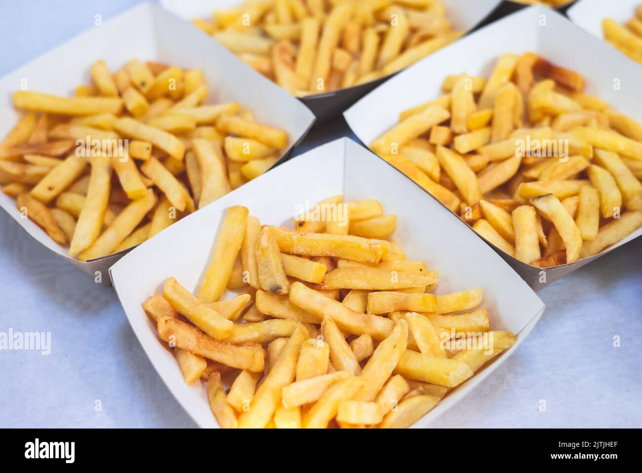 Cardboard food boxes for fast food with the french fries and burgers ...