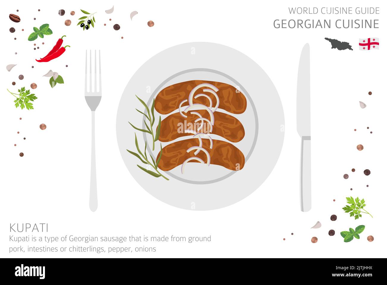 World cuisine guide. Georgian cuisine. Kupati, Georgian sausages ...