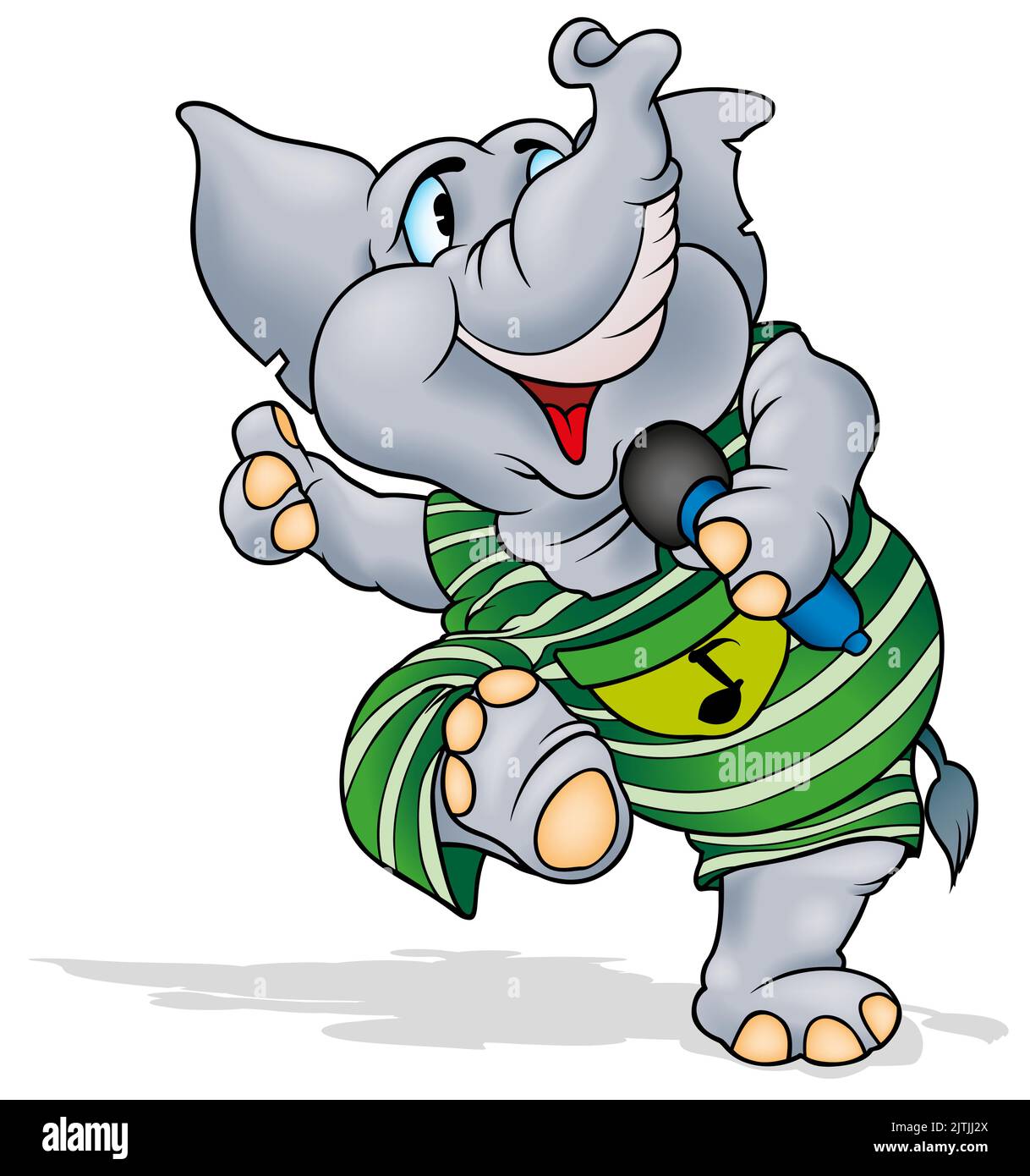 Singing Elephant with Microphone Stock Vector Image & Art - Alamy