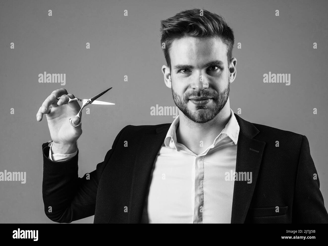 Male in barbershop suit Black and White Stock Photos & Images - Alamy