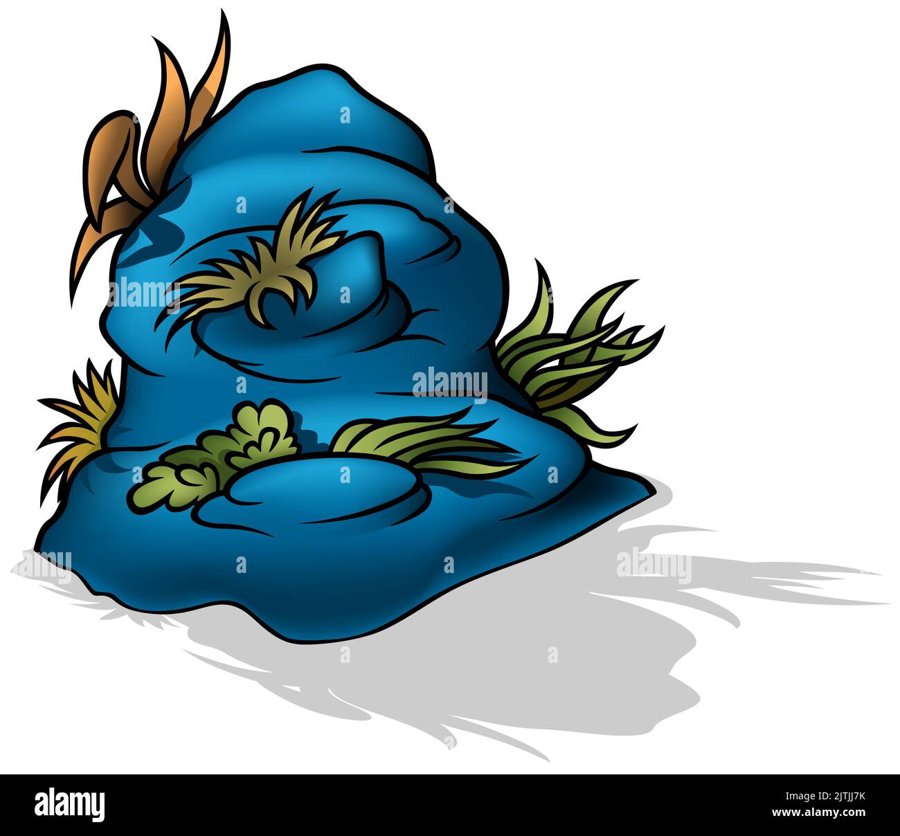 Blue cartoon rock boulder Stock Vector Images - Alamy