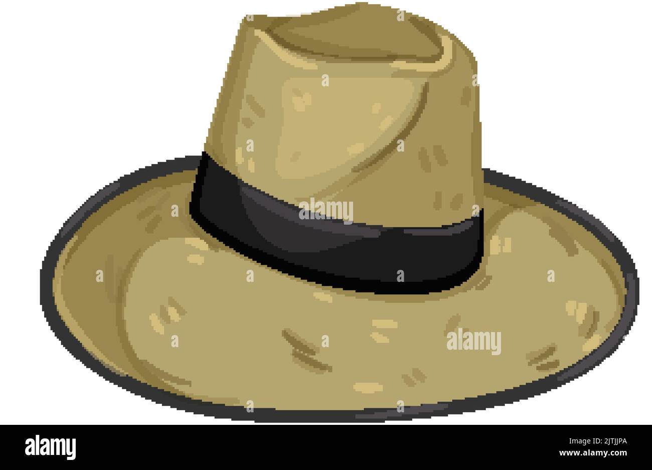 head straw hat cartoon vector illustration Stock Vector Image & Art - Alamy