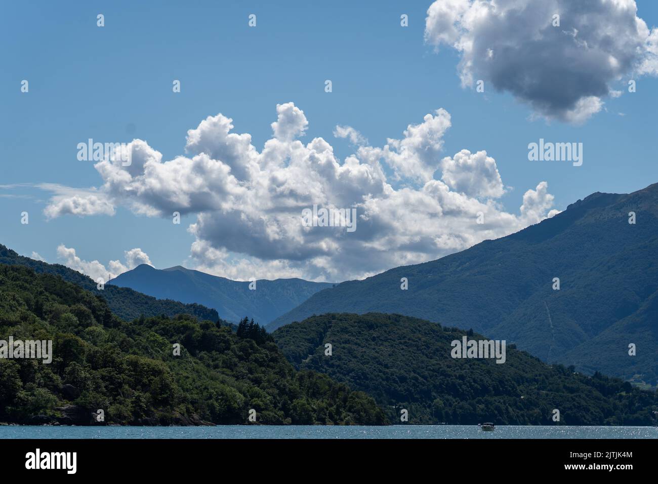 The scenic forest mountain of lake Como Italia Stock Photo - Alamy